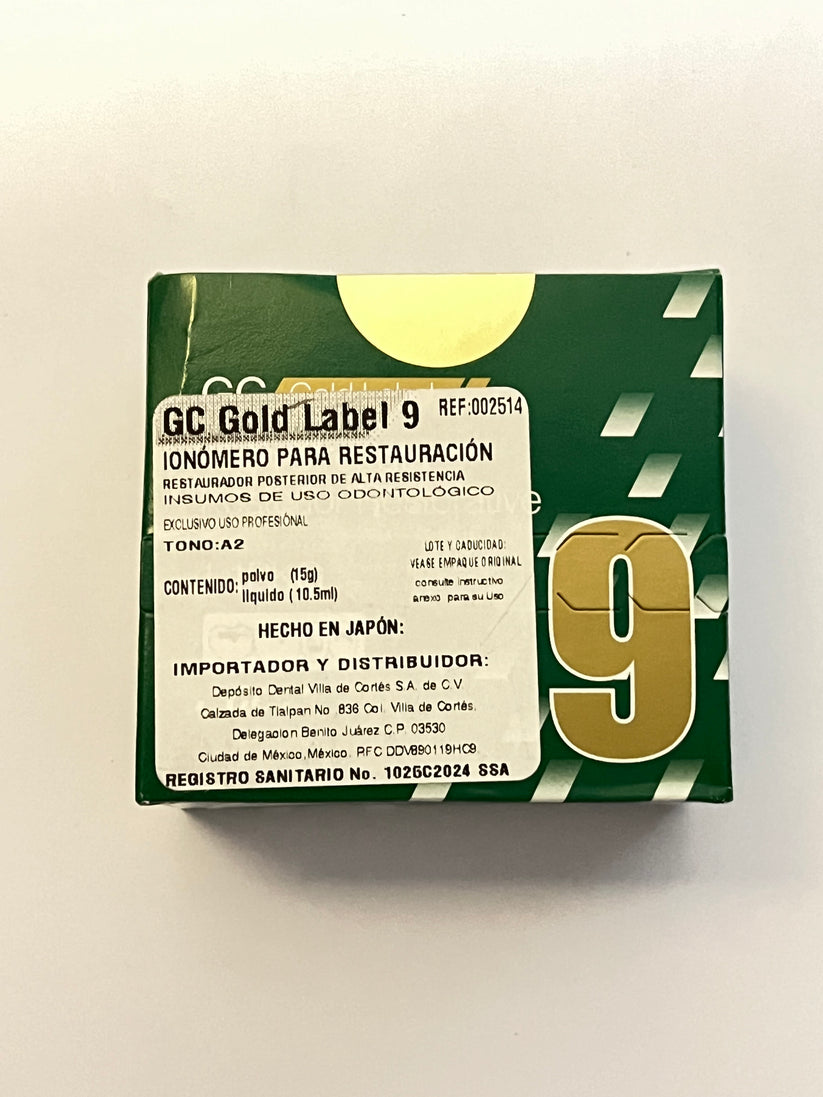 Gc gold label 9 ionómero para restauración polvo 15g líquido 10.5ml ...