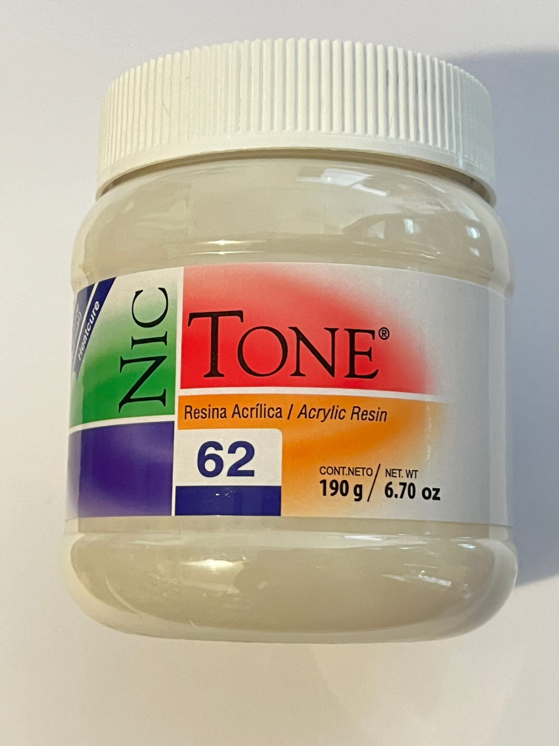 Acrílico Nic tone termocurable lento normal 190 gramos color 62 ...