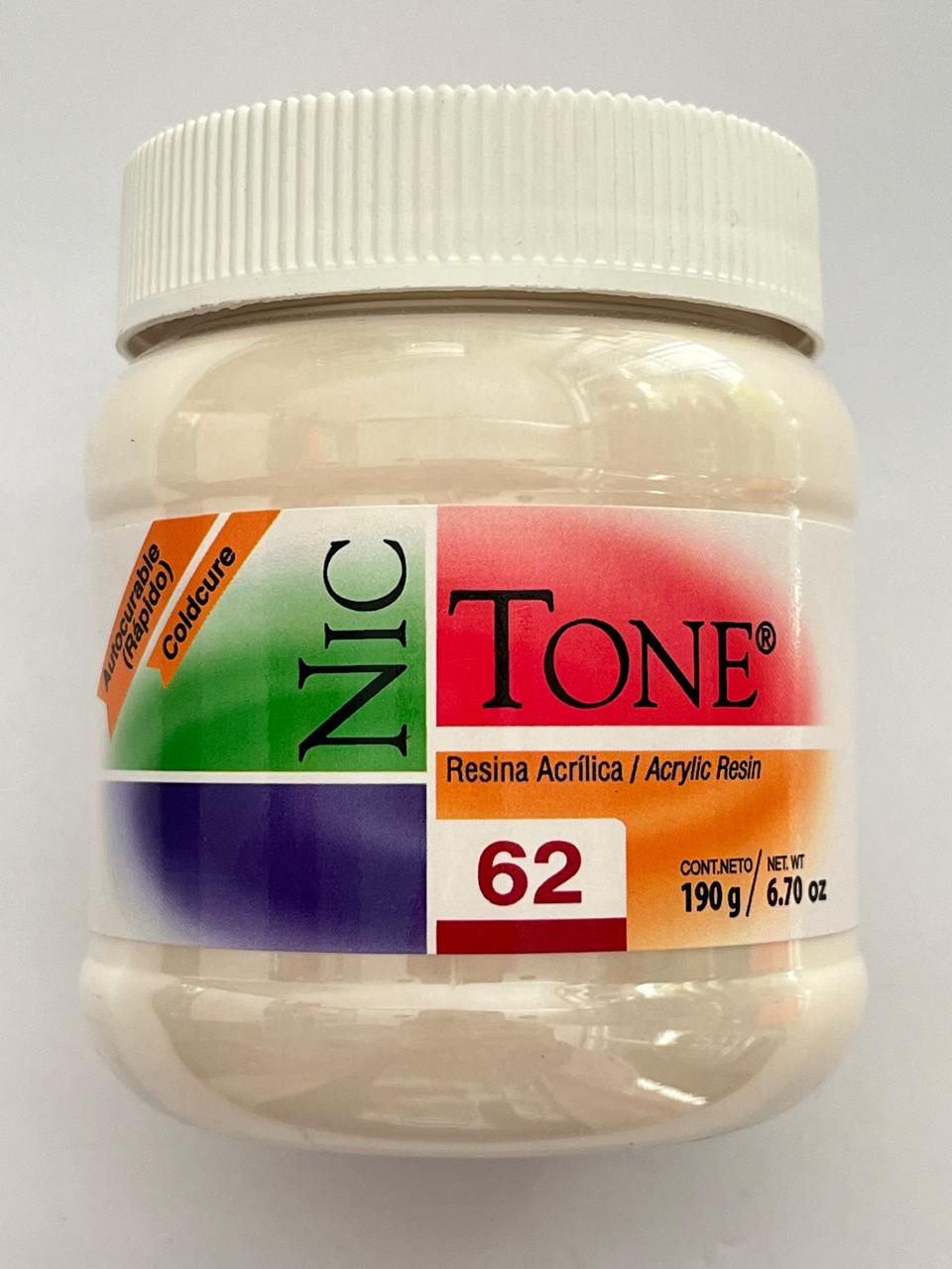 Acrílico Nic tone rápido autocurable 190 gramos color 62 – Deposito ...