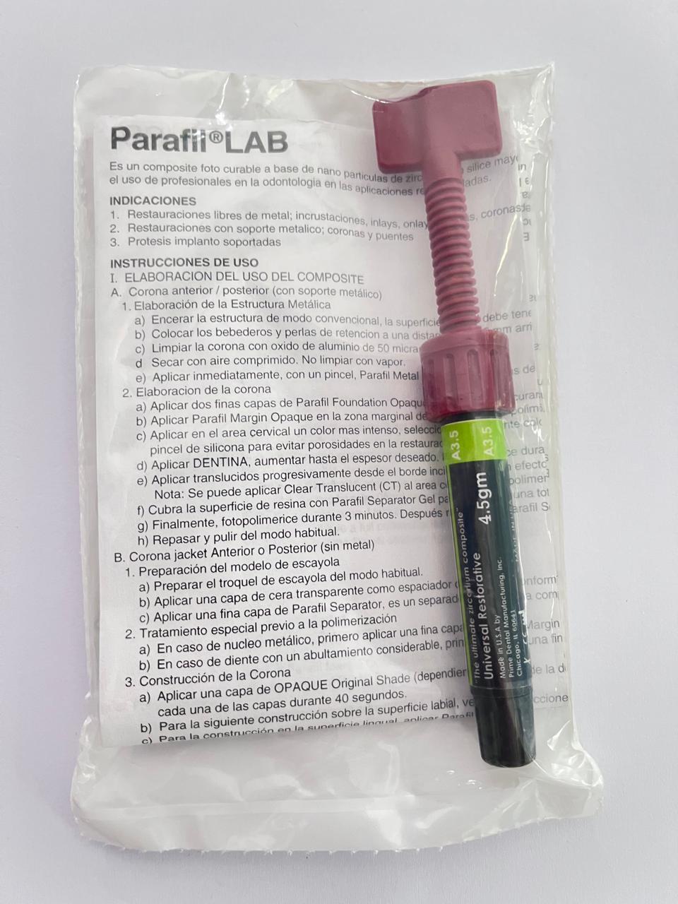 Composite resina parafil lab color A3.5 – Deposito Dental Molar