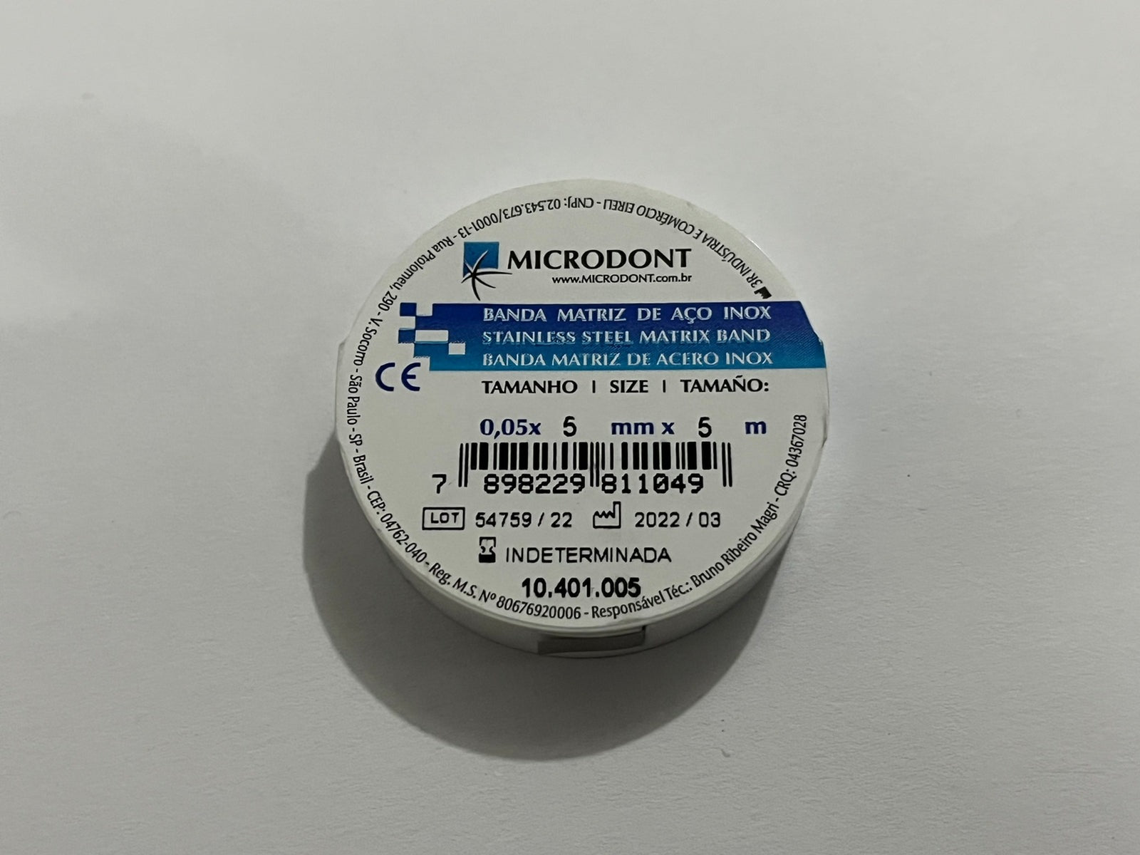 Banda matriz rollo 5 metros .05x5mm – Deposito Dental Molar